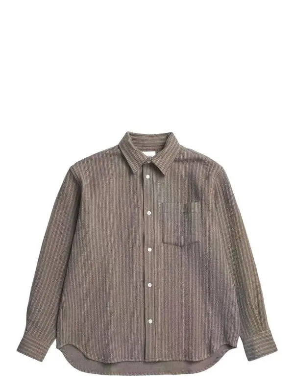 Norse Projects Striped Shirt - Brown