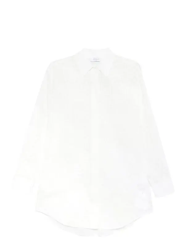 Off-White Patterned Shirt - 0118 White