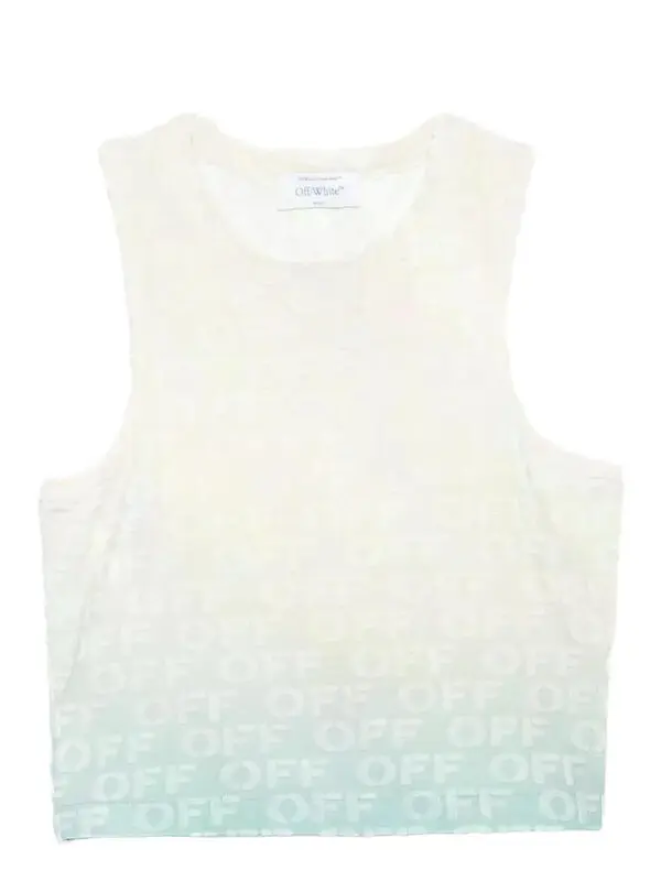 Off-White Monogram-jacquard Tank Top - White