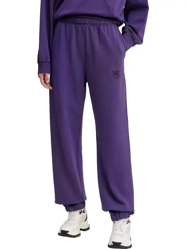 Pinko Logo-embroidered Track Pants - Purple