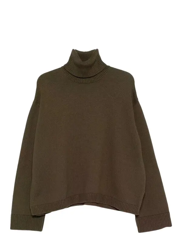 THE FRANKIE SHOP Roll-neck Sweater - Green
