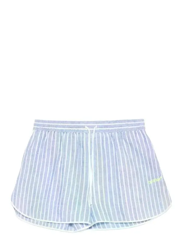 Off-White Striped Shorts - Blue