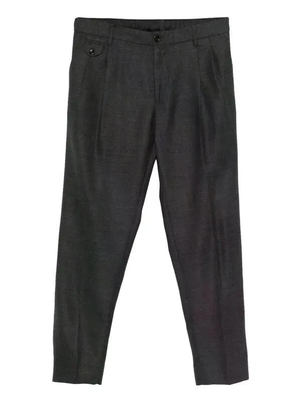 Dolce & Gabbana Virgin Wool Straight-leg Trousers - Grey