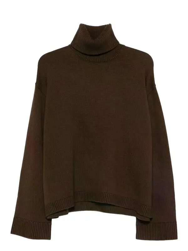 THE FRANKIE SHOP Roll-neck Sweater - Brown