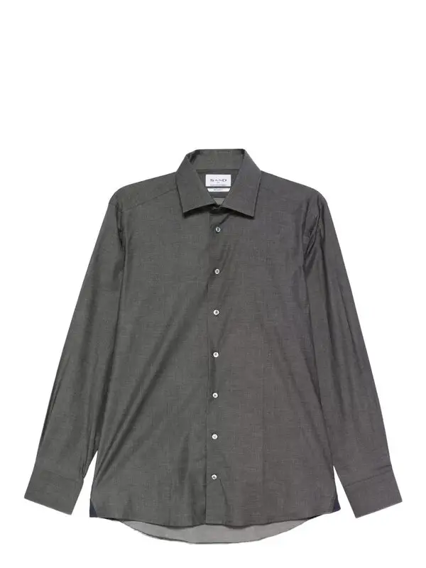 Sand Mélange-effect Shirt - Grey