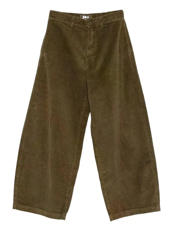 Labo.art Corduroy Flared Trousers - Green