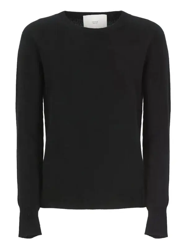 VANISÈ Long-sleeved Crew-neck Sweater - Black