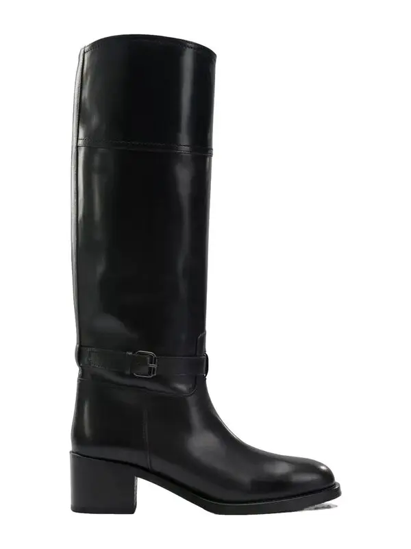 MARETTO Buckle Strap Boots - Black