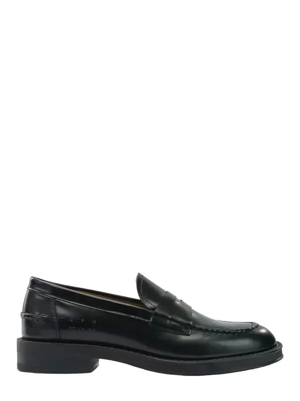 SUMMERY COPENHAGEN Studded Loafers - Black