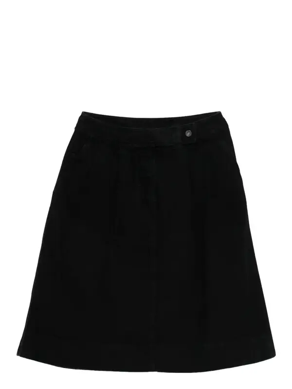 MARGARET HOWELL Pleat-detail Skirt - Black