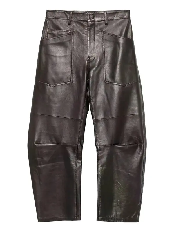 NILI LOTAN Shon Palazzo Trousers - Dark Brown Dbr