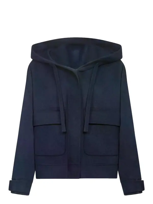 Max Mara Gary Hooded Patch-pocket Coat - Blue
