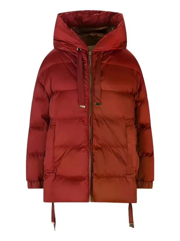 Max Mara Felice Hooded Puffer Coat - Red