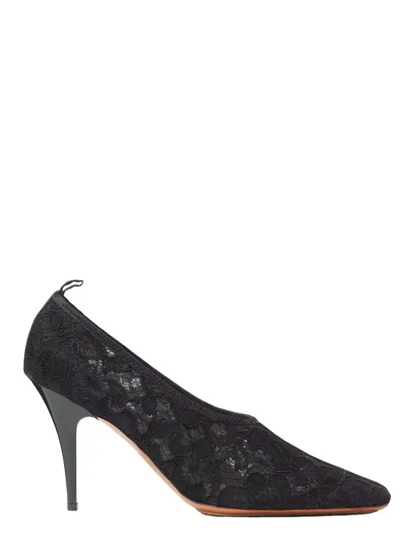 Stella McCartney 95mm Floral Lace Squared-toe Pumps - Black