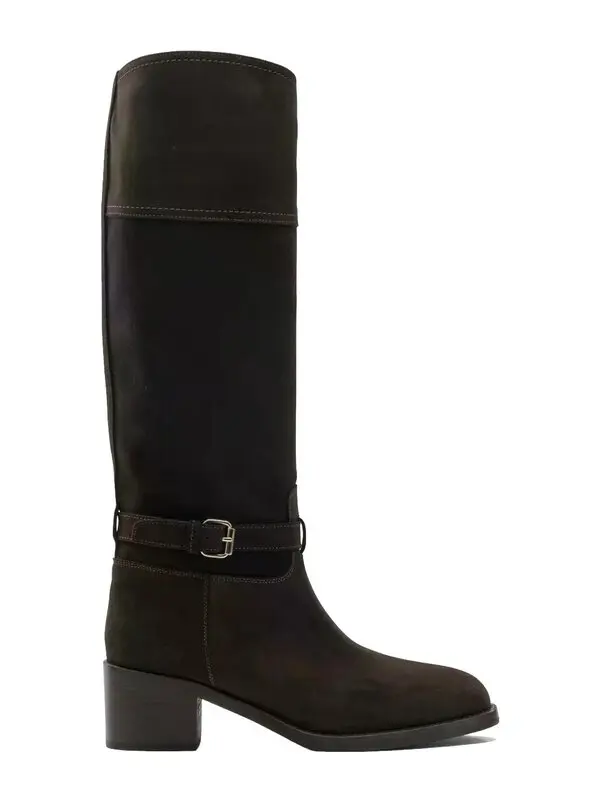 MARETTO Buckle Strap Boots - Brown