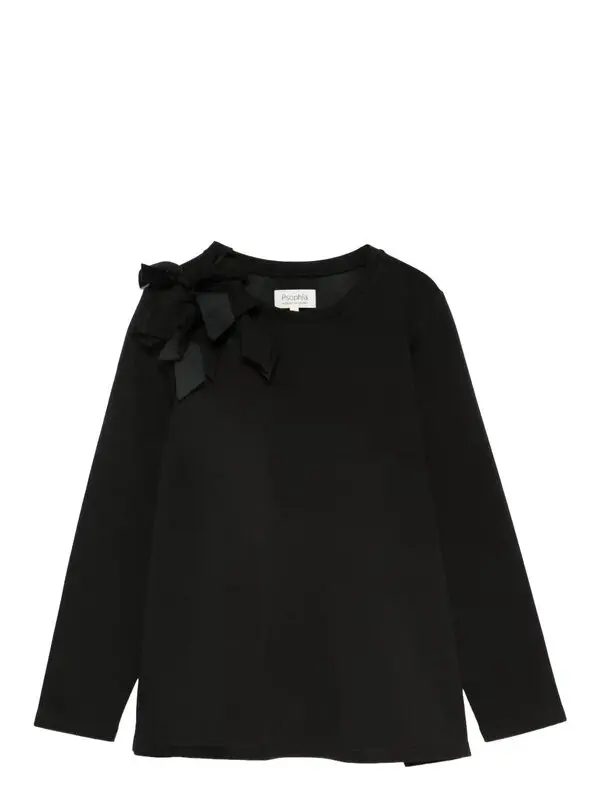 PSOPHIA Bow-detail Blouse - Black