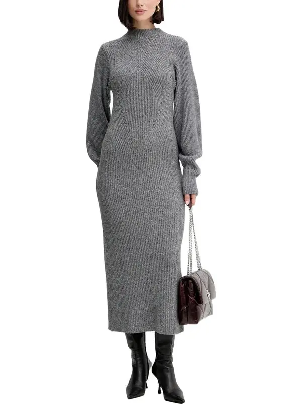 TWINSET Ribbed-knit Dress - Grey