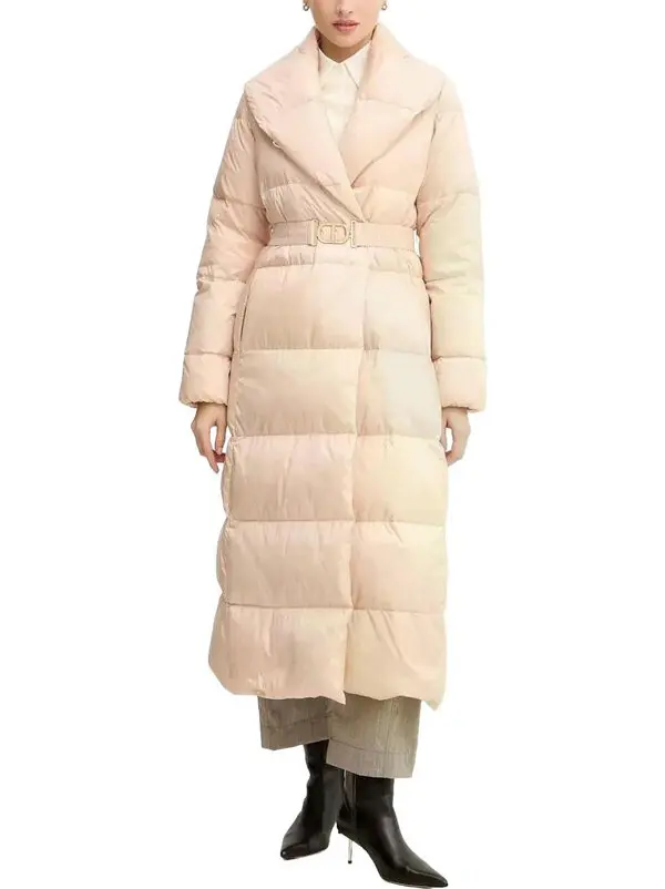 TWINSET Belted Padded Coat - Pink