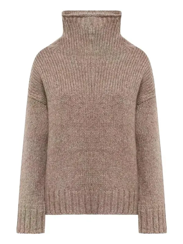 Alpha Studio Roll-neck Sweater - Neutrals