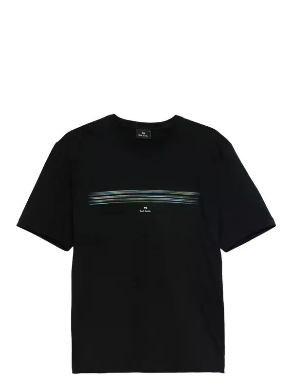Paul Smith Blur Stripe T-shirt - Black