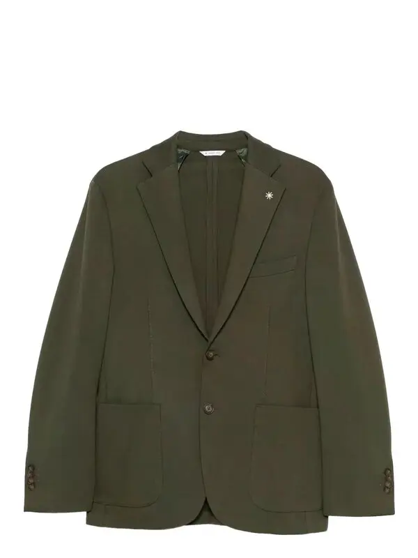 MANUEL RITZ Buttoned Single-breasted Jacket - Green
