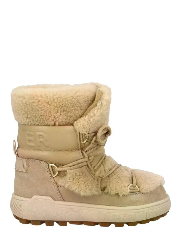 Bogner Shearling Leather Ankle Boots - Neutrals