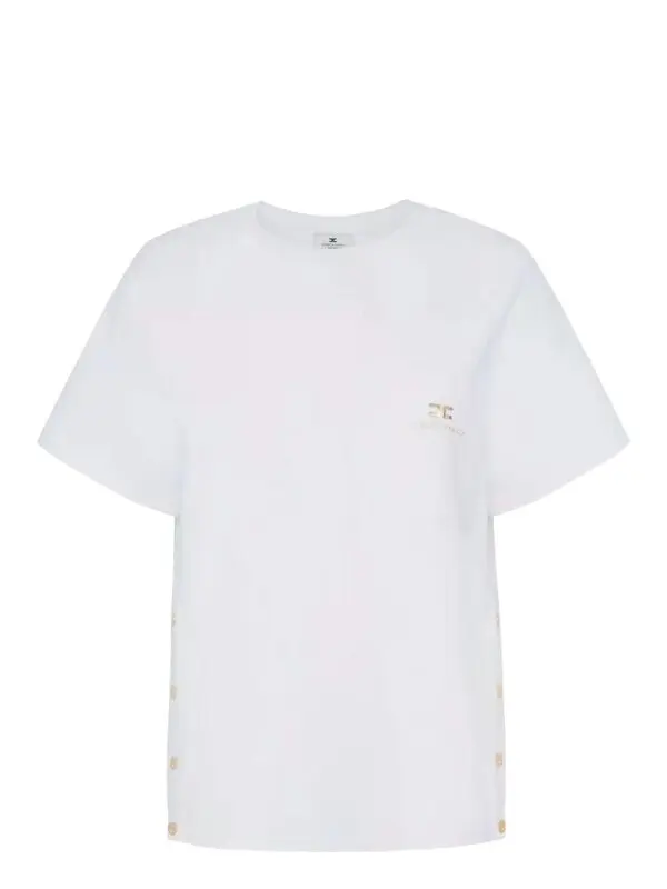 Elisabetta Franchi Buttoned Pocket T-shirt - White