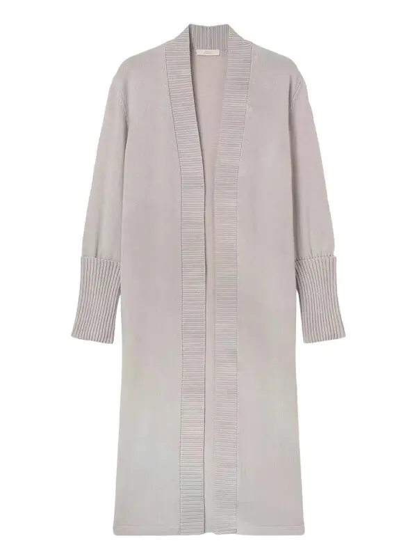 Fedeli Ribbed Cuff Coat - Grey