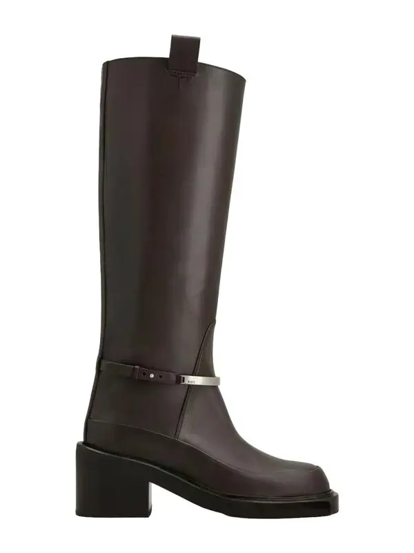 TOD'S Leather Knee-high Boots - Brown