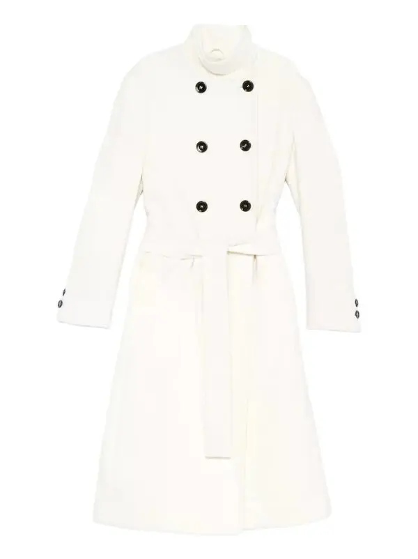Max Mara Button-fastening Coat - White