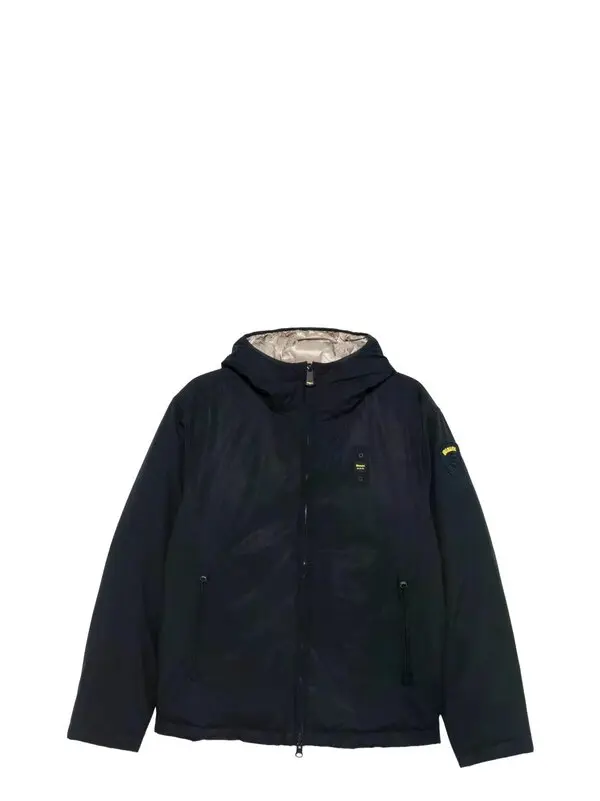 BLAUER. Zip-up Hooded Jacket - Blue