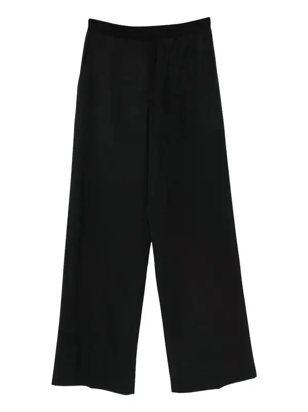 THE M Wool Straight-leg Trousers - Black