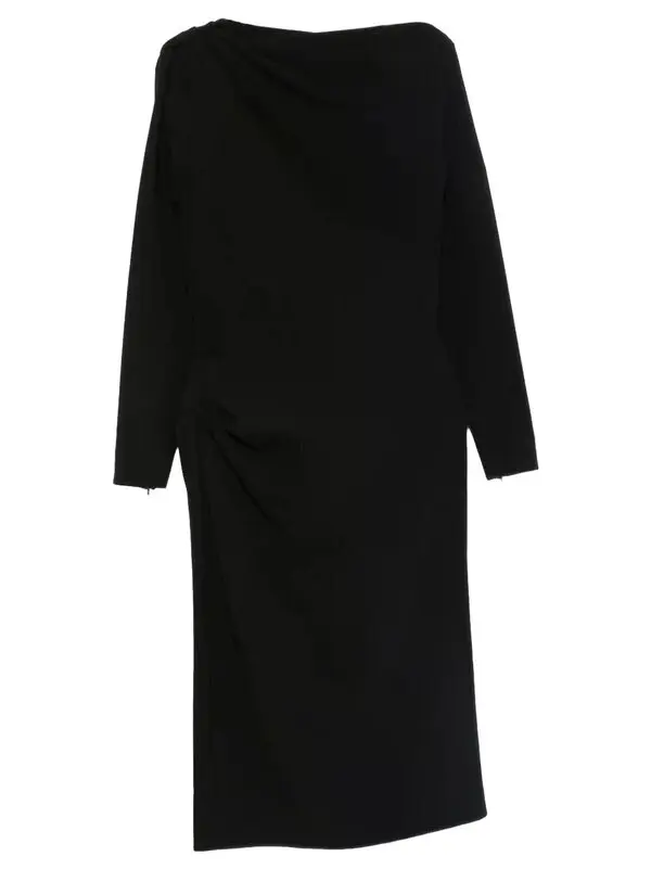 Max Mara Draped Midi Dress - Black