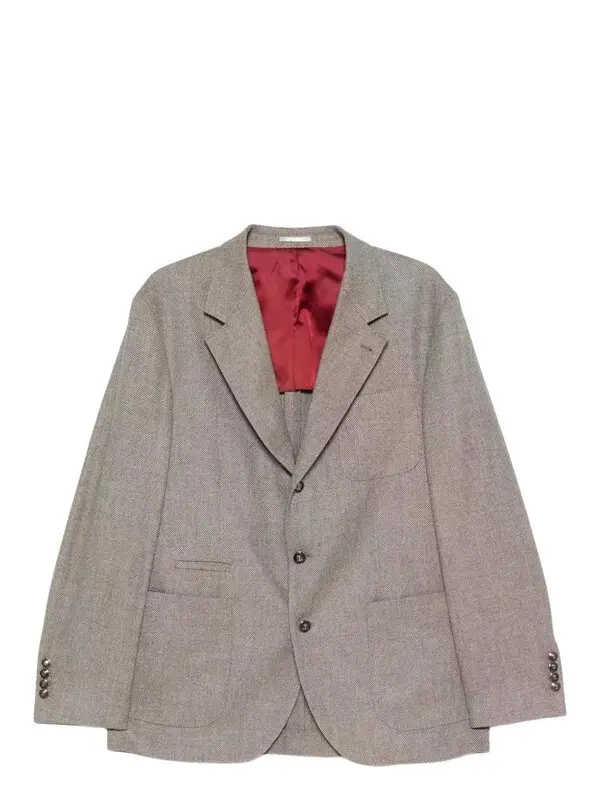 Brunello Cucinelli Single-breasted Blazer - Grey