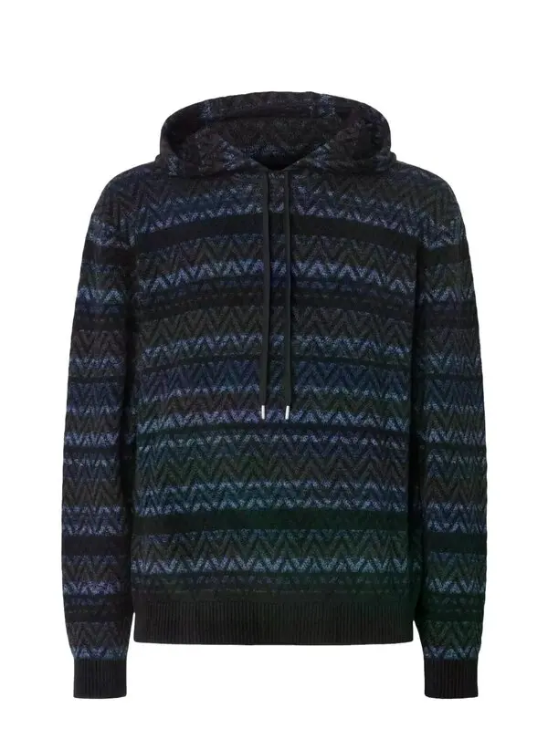 Missoni Patterned Hoodie - Blue