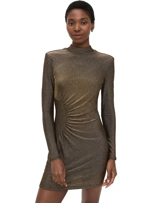 Ramy Brook Amarylis Mini Dress - Gold Knit