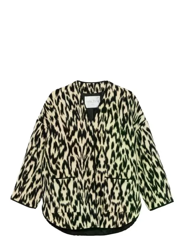 FORTE_FORTE Animal-print Coat - Neutrals