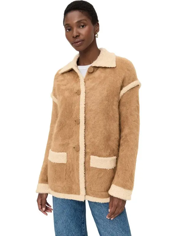 Guest In Residence Cashmere Grizzly Jacket - Almond/oatmeal