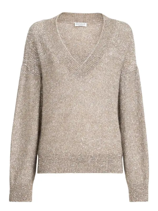 Brunello Cucinelli V-neck Sweater - Brown