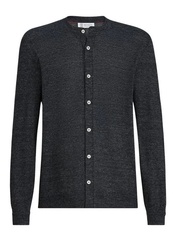 Brunello Cucinelli Linen-cotton Cardigan - Black
