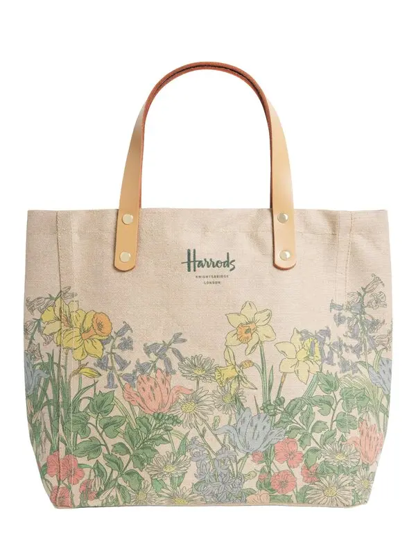 Harrods Canvas Easter Market Tote Bag - Ivory