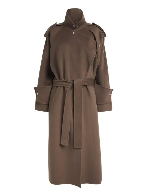 AERON Wool Trench Coat - Brown