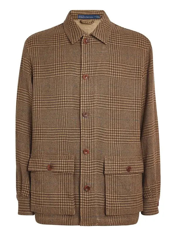 Polo Ralph Lauren Wool Twill Check Shacket - Brown