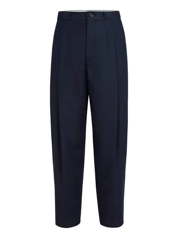 Brunello Cucinelli Cotton-linen Panama Trousers - Blue
