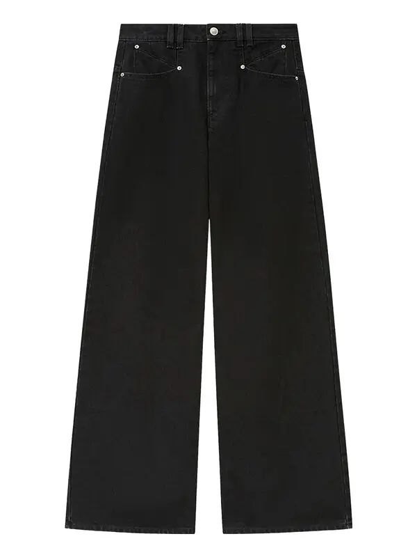 Isabel Marant Lemony Wide Leg Pants - Black