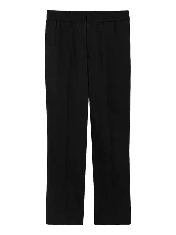 AMI Paris Wool Elasticated Waist Trousers - Black