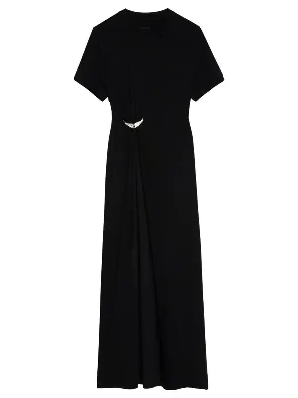Zadig&Voltaire Raja Wings-motif Maxi Dress - Black