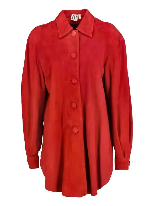 MONDRAIN Suede Button Jacket - Red