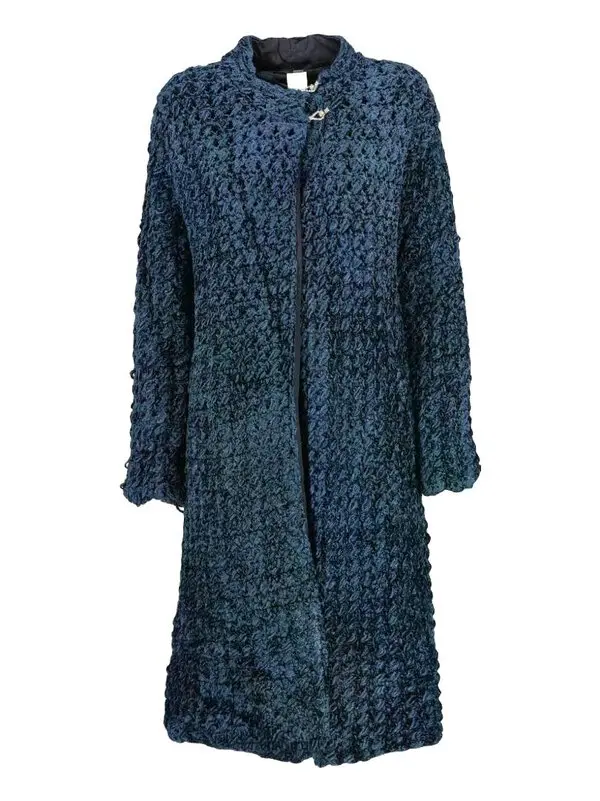 Gianfranco Ferre Velvet Finish Coat - Blue