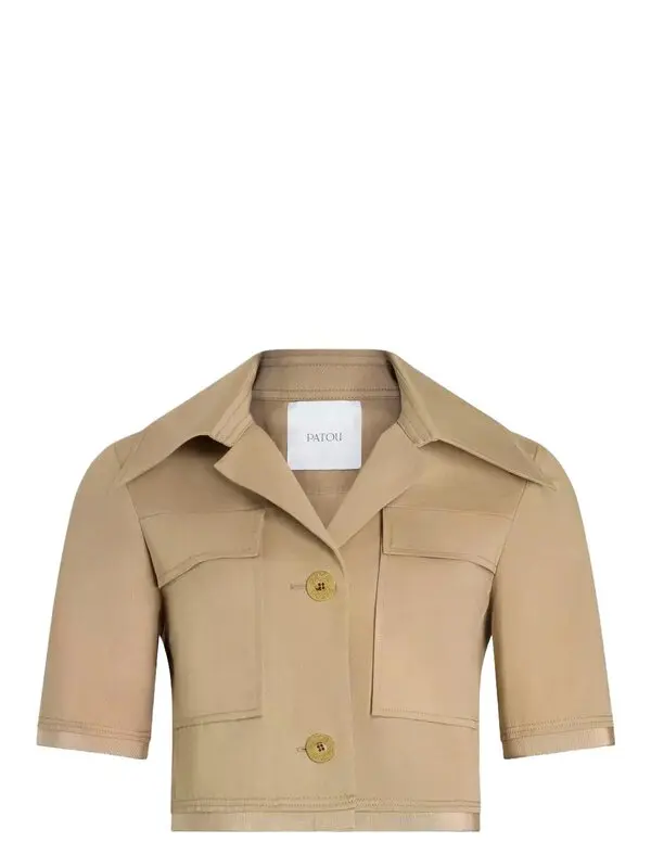 Patou Short-sleeved Cropped Jacket - Neutrals